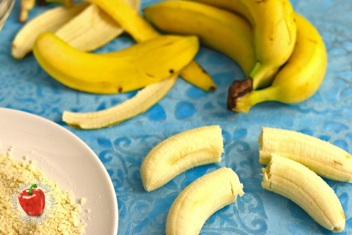 Gebackene Banane (extra knusprig) mit diesem besonderen Teig - HeftigVegan