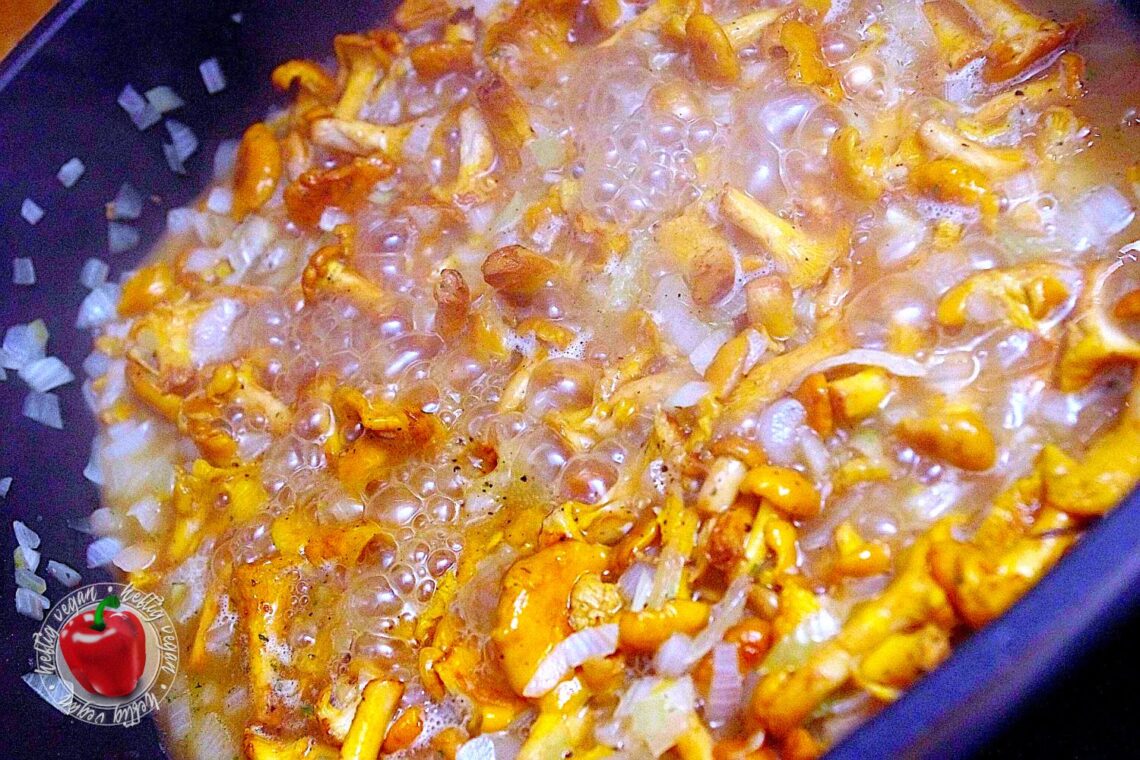 Spaghetti in Pfifferling-Rahm